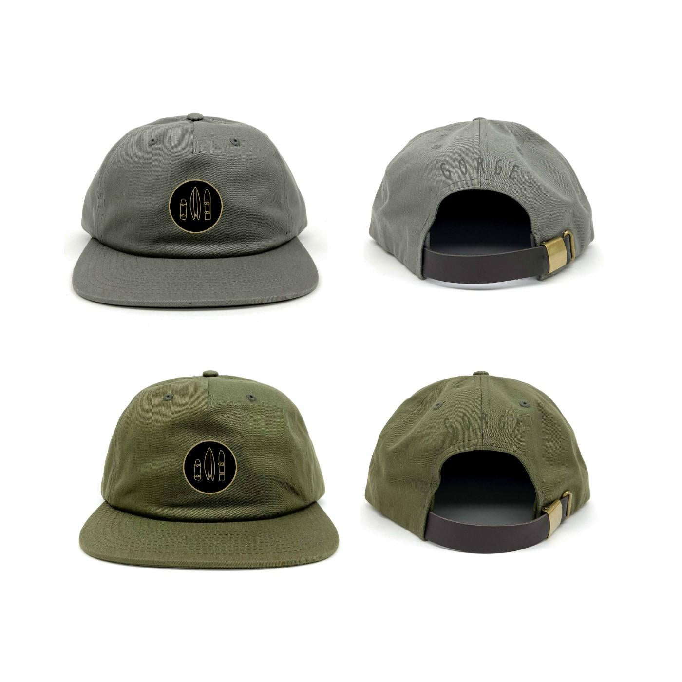 Gorge Trifecta Unstructured 6-Panel Strapback hat,Gorge Trifecta ...